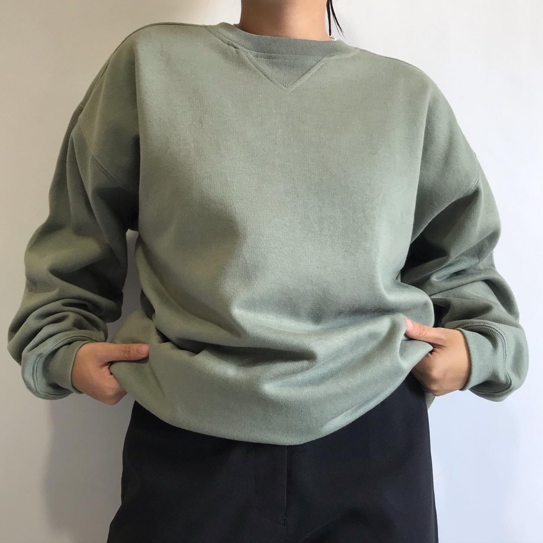 Matcha Green Sweater, Women's Fashion, Tops, Others Tops on Carousell
