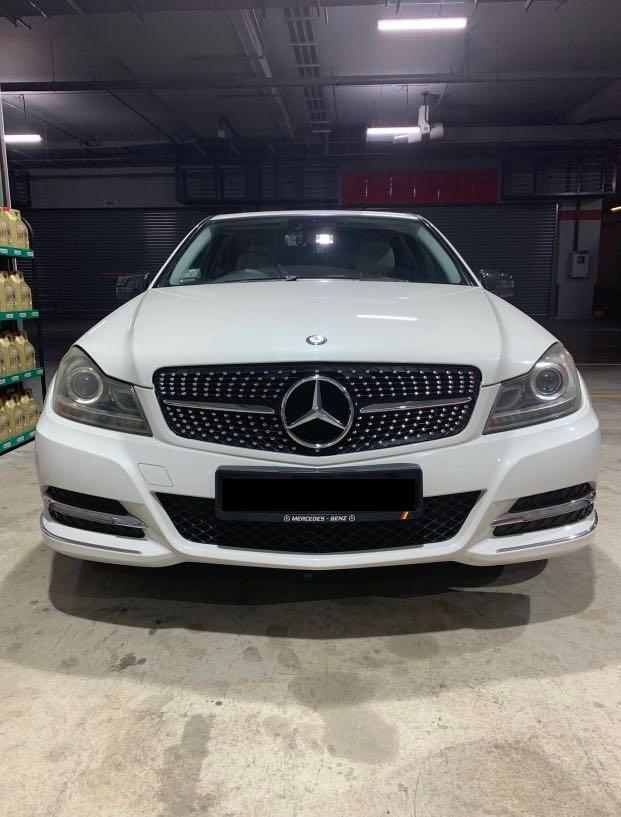 Mercedes Benz W204 C180 C200 C250 Sedan Diamond Grill / GT Grill and ...