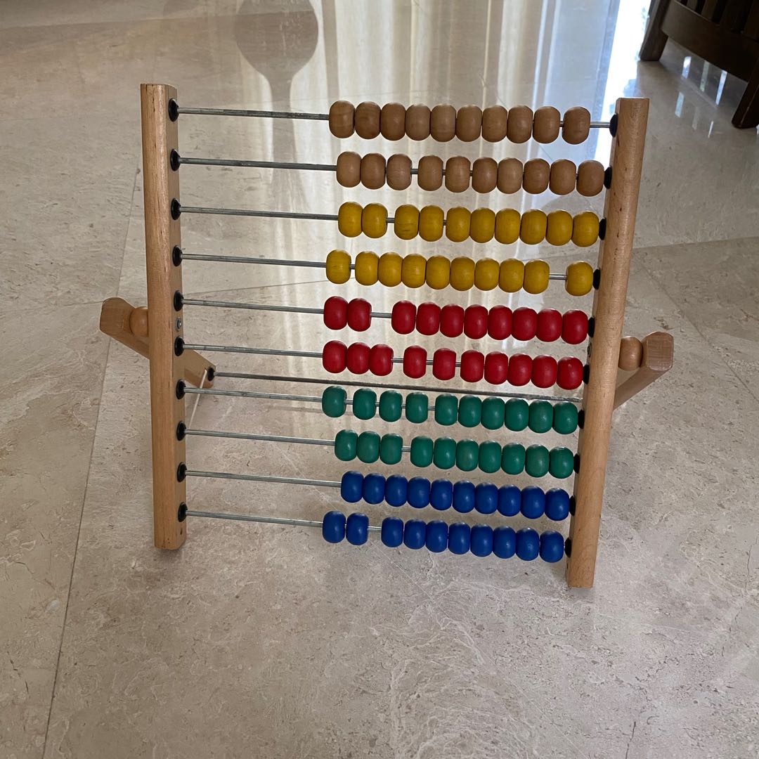 Multicoloured kids bead abacus rainbow, Hobbies & Toys, Toys & Games on ...