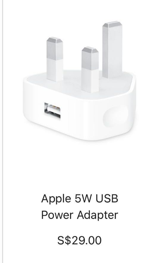 New Apple 5W USB Power adapter, Mobile Phones & Gadgets, Mobile ...