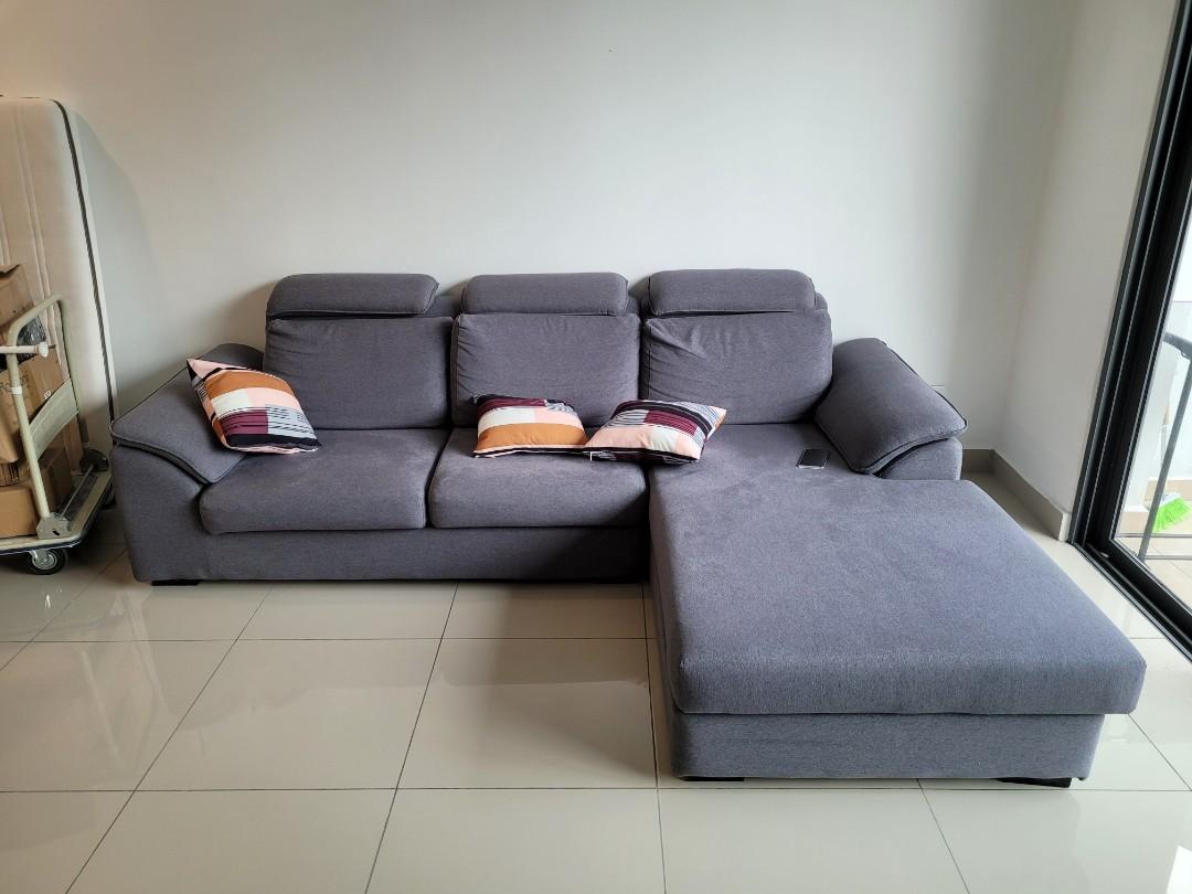 Nordic Simple L shape Sofa, Furniture & Home Living, Furniture, Sofas ...