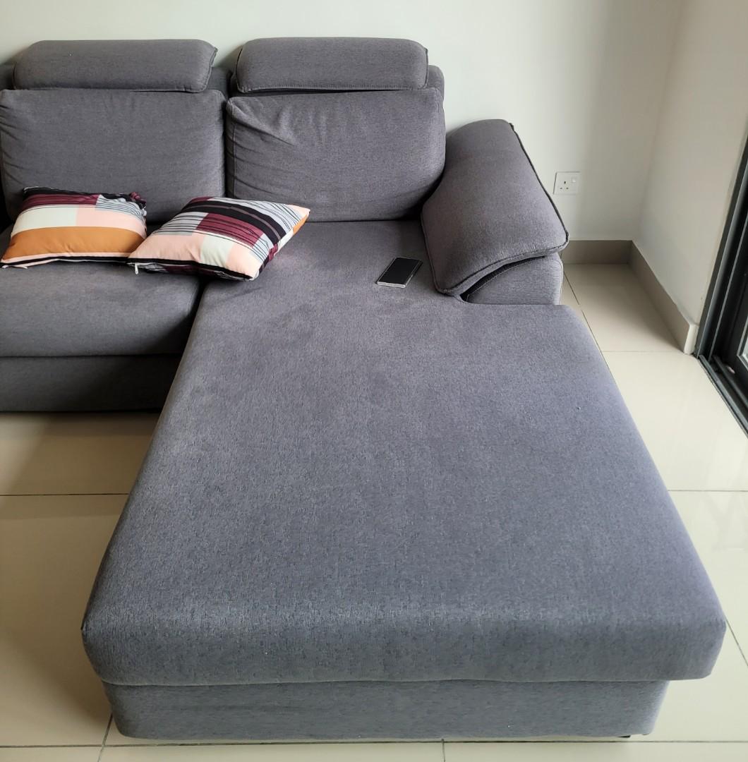 Nordic Simple L shape Sofa, Furniture & Home Living, Furniture, Sofas ...