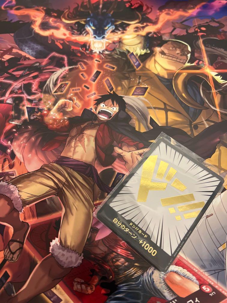 One piece TCG Gold dom with Promo Playmat, Hobbies & Toys, Memorabilia ...
