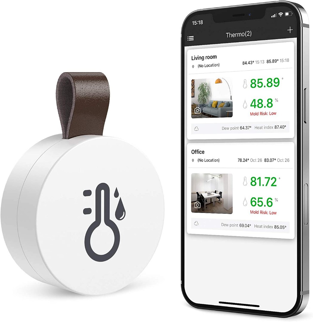 ORIA Mini Bluetooth Humidity Temperature Sensor with Temp Humidity ...