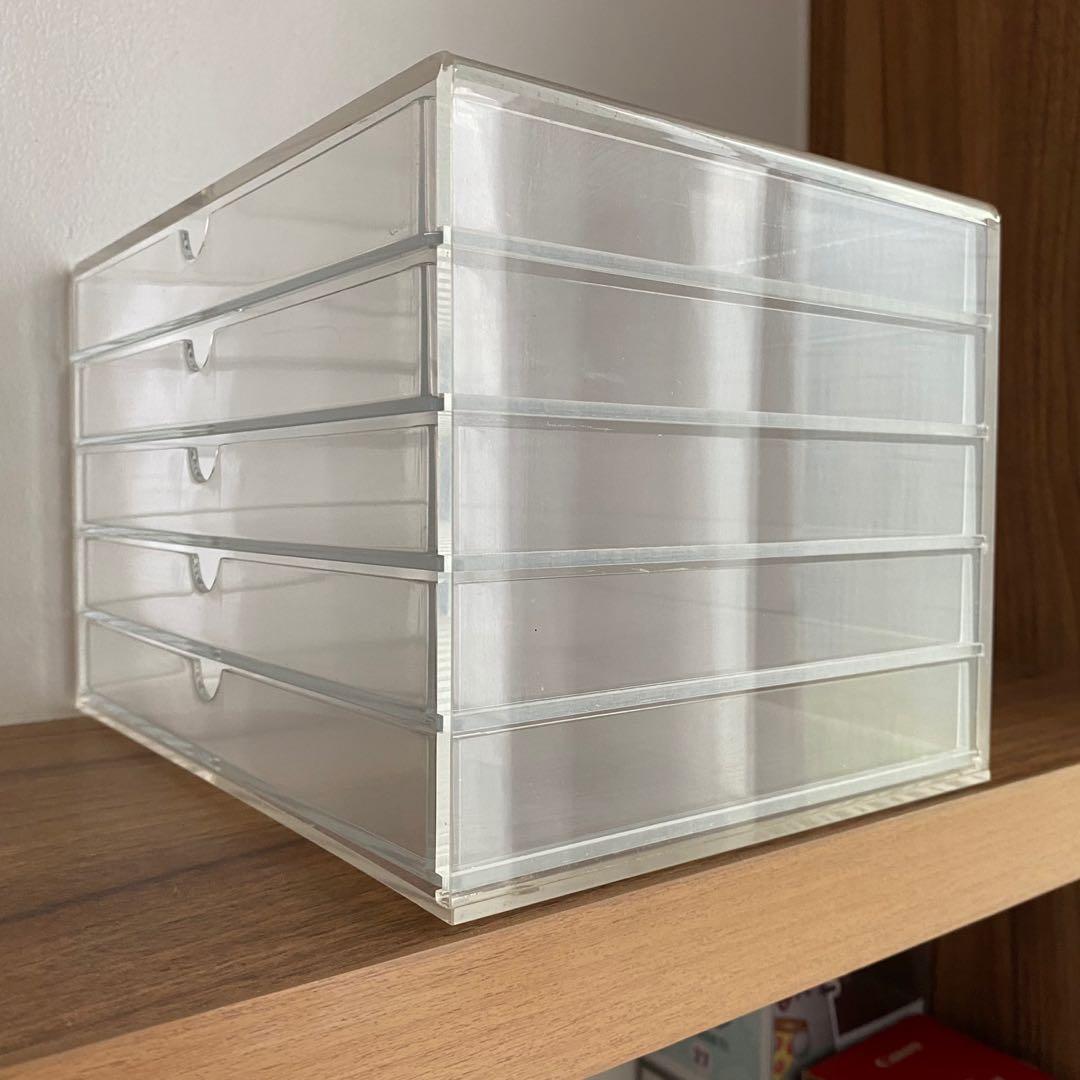 [ORIGINAL] Muji Acrylic Storage Unit | 5-Drawer, Furniture & Home ...
