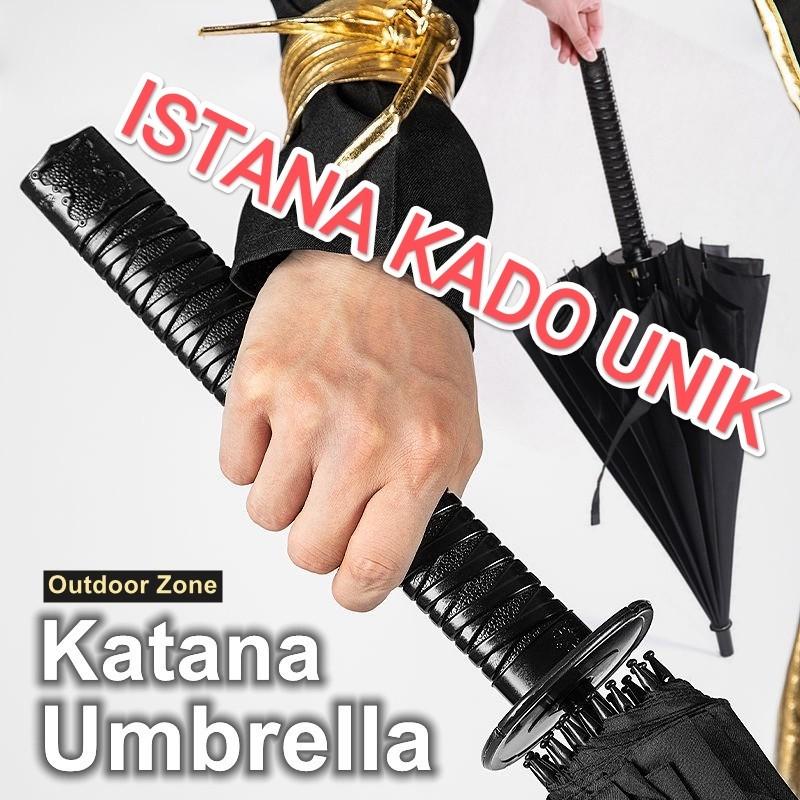 Payung Fashion Hitam Samurai Umbrella Katana Sword Handle Panas Hujan ...