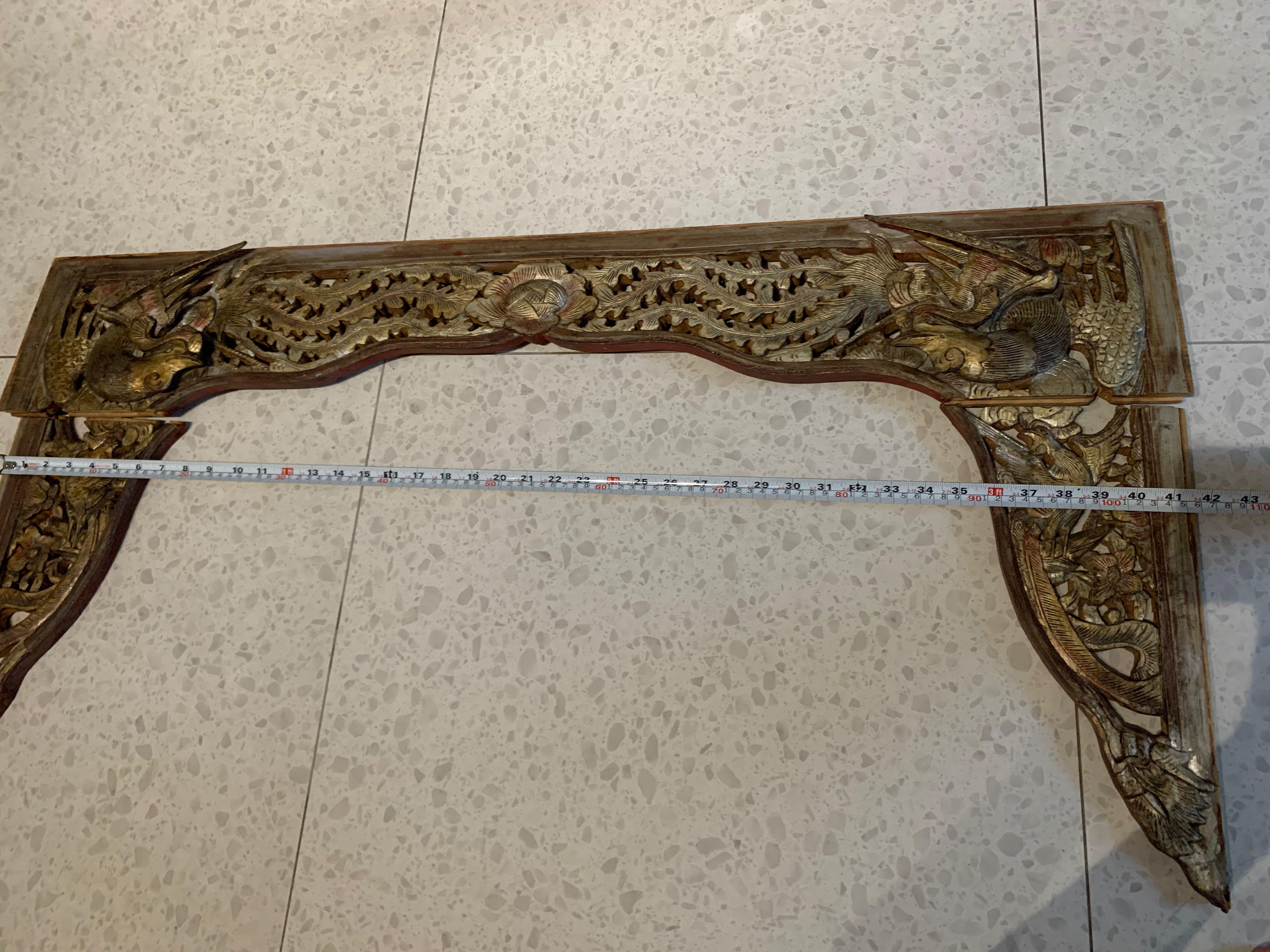 Peranakan Bed arch ornament wood carving., Hobbies & Toys, Memorabilia ...