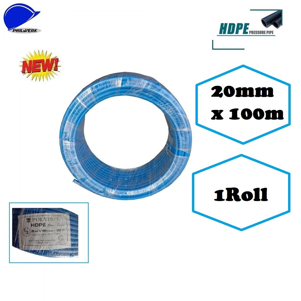 POLY HDPE PIPE SDR 11 1Roll 20mm x 100 Meters, Commercial & Industrial ...