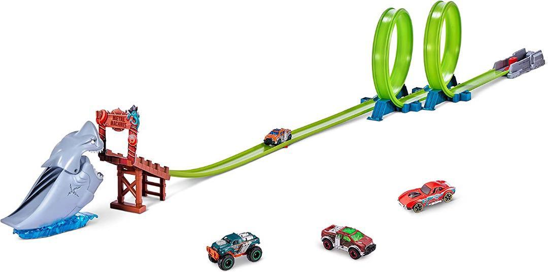 (PO)Metal Machines 4-Lane Raptor / Shark Attack Track Set by ZURU ...
