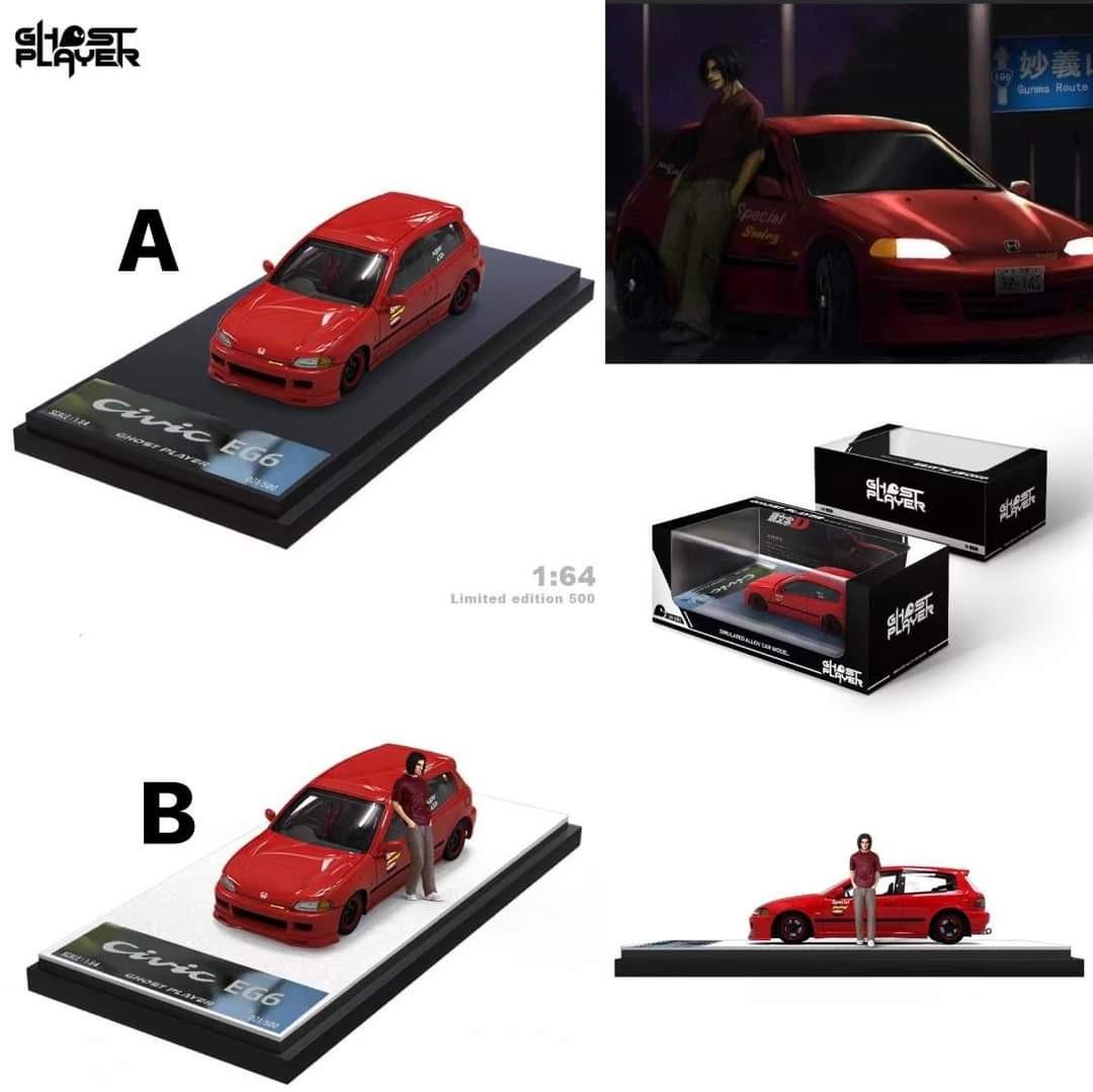 Preorders 1/64 GP Honda Eg6 Red Initial D Style Thailand, Hobbies & Toys, Toys & Games on Carousell