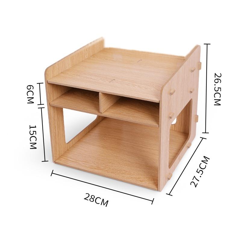 Printer Stand Wooden Shelf for Thermal Label Printer Desk Organiser ...
