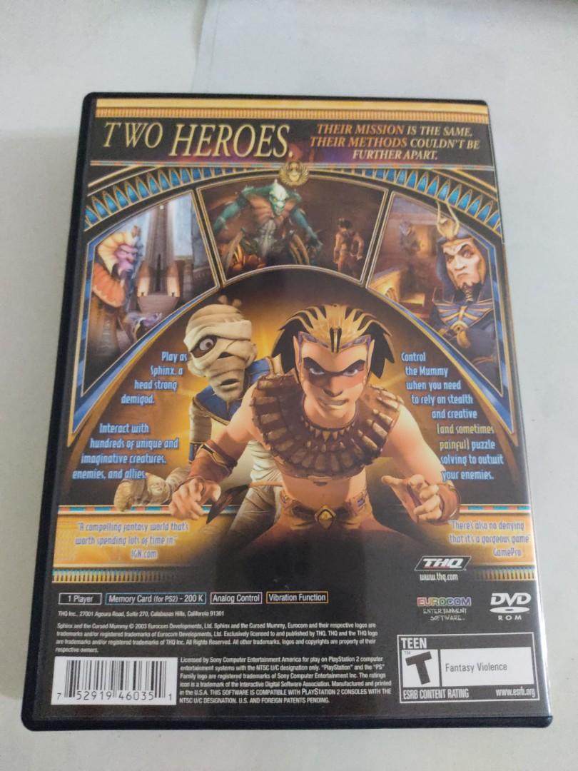 PS2 sphinx and the cursed mummy, Video Gaming, Video Games, PlayStation ...