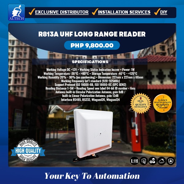 R813A UHF LONG RANGE READER, Furniture & Home Living, Home Improvement ...