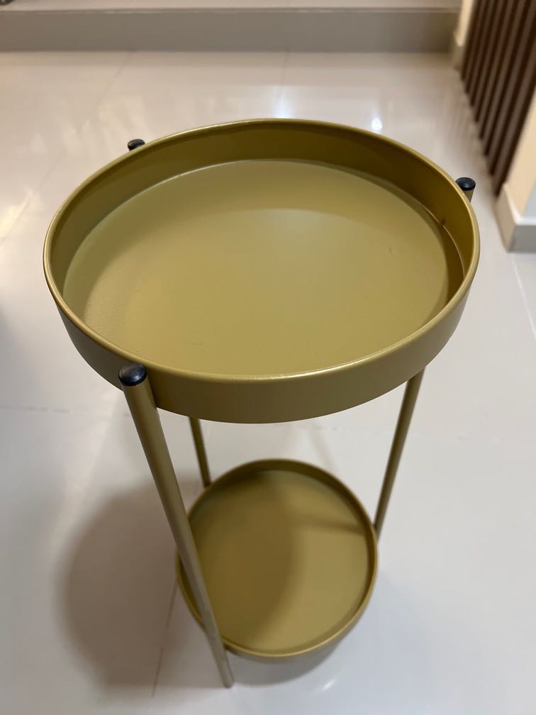 [Rare] Golden Shelving with removable tray, Furniture & Home Living ...