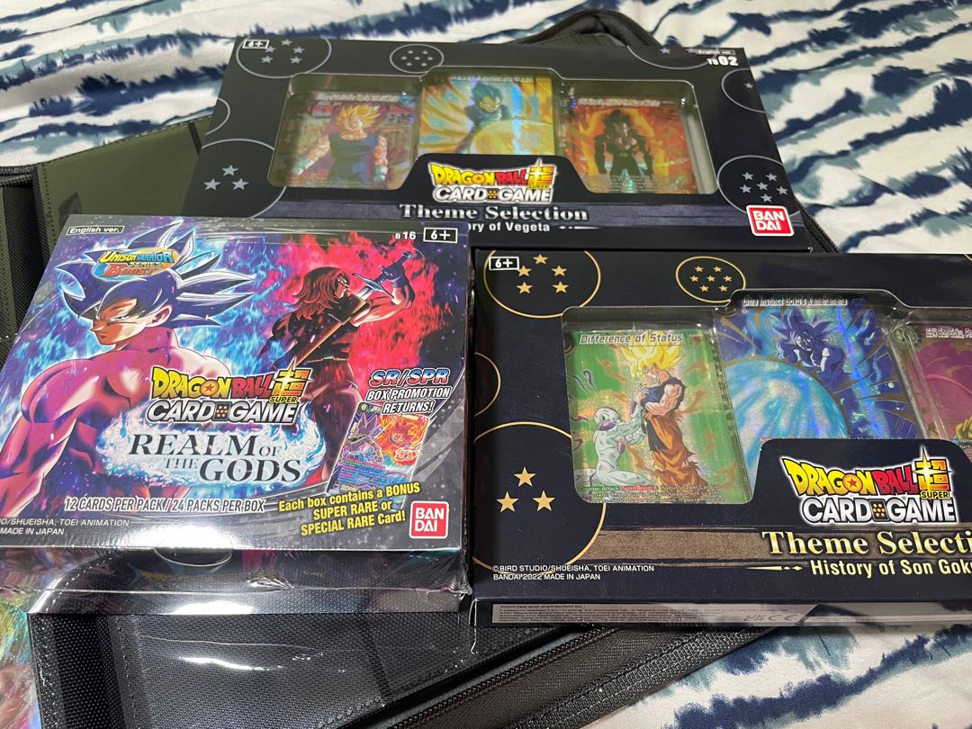 Realm of the gods booster box and theme selection history of goku and ...