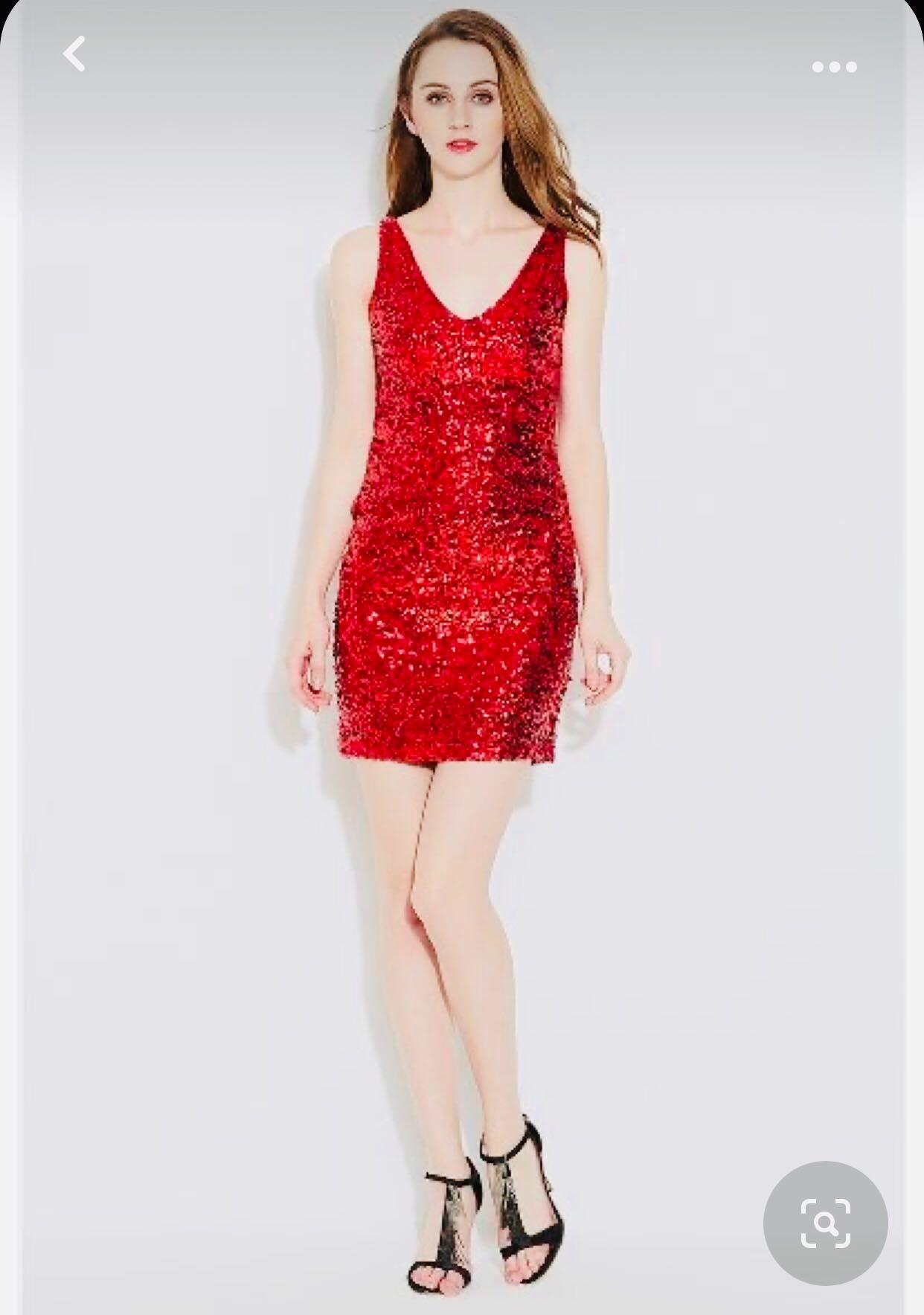 RED SEQUENCE DRESS (CATRIONA GREY INSPIRED), Women's Fashion, Dresses ...