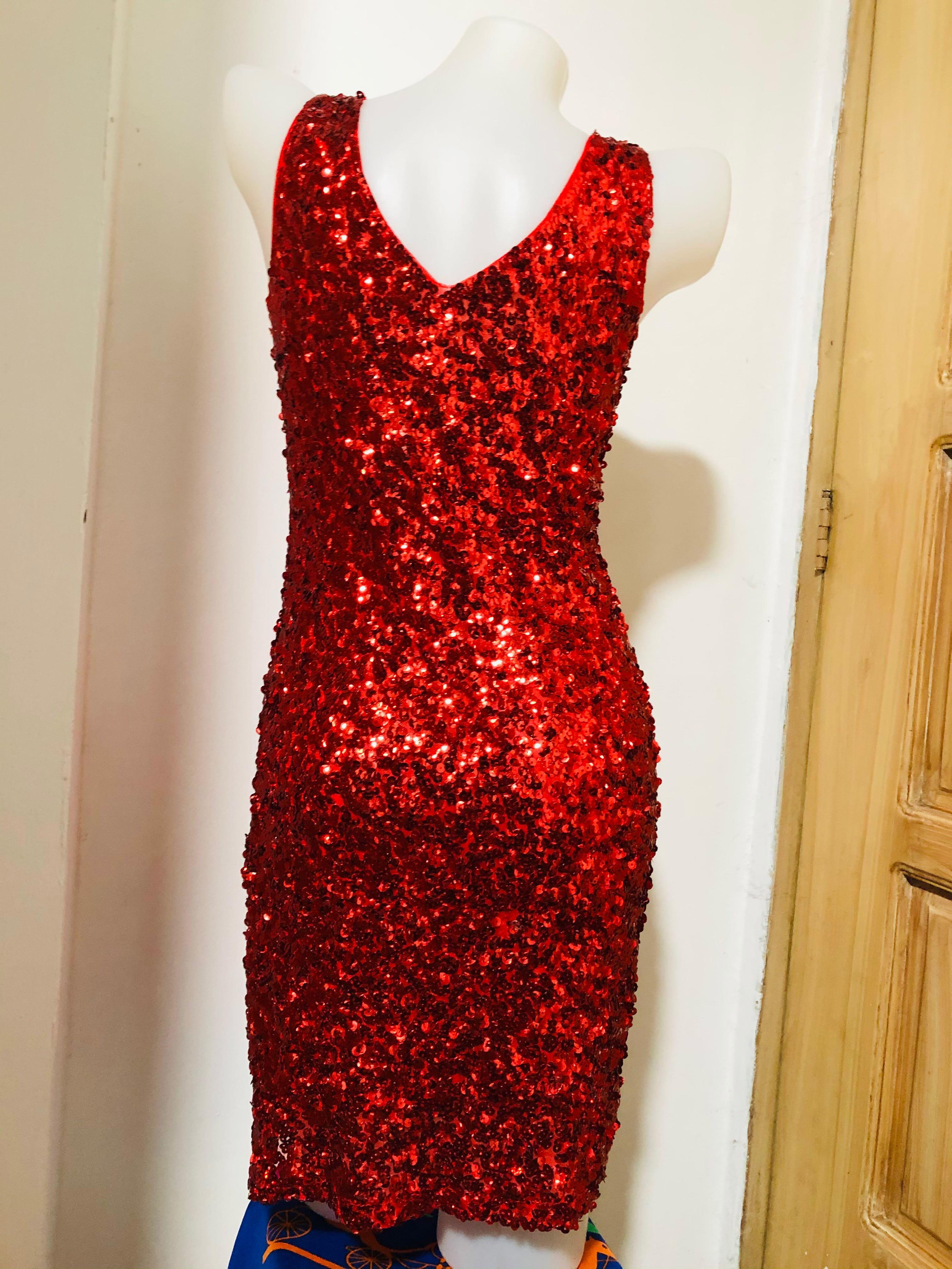 RED SEQUENCE DRESS (CATRIONA GREY INSPIRED), Women's Fashion, Dresses ...