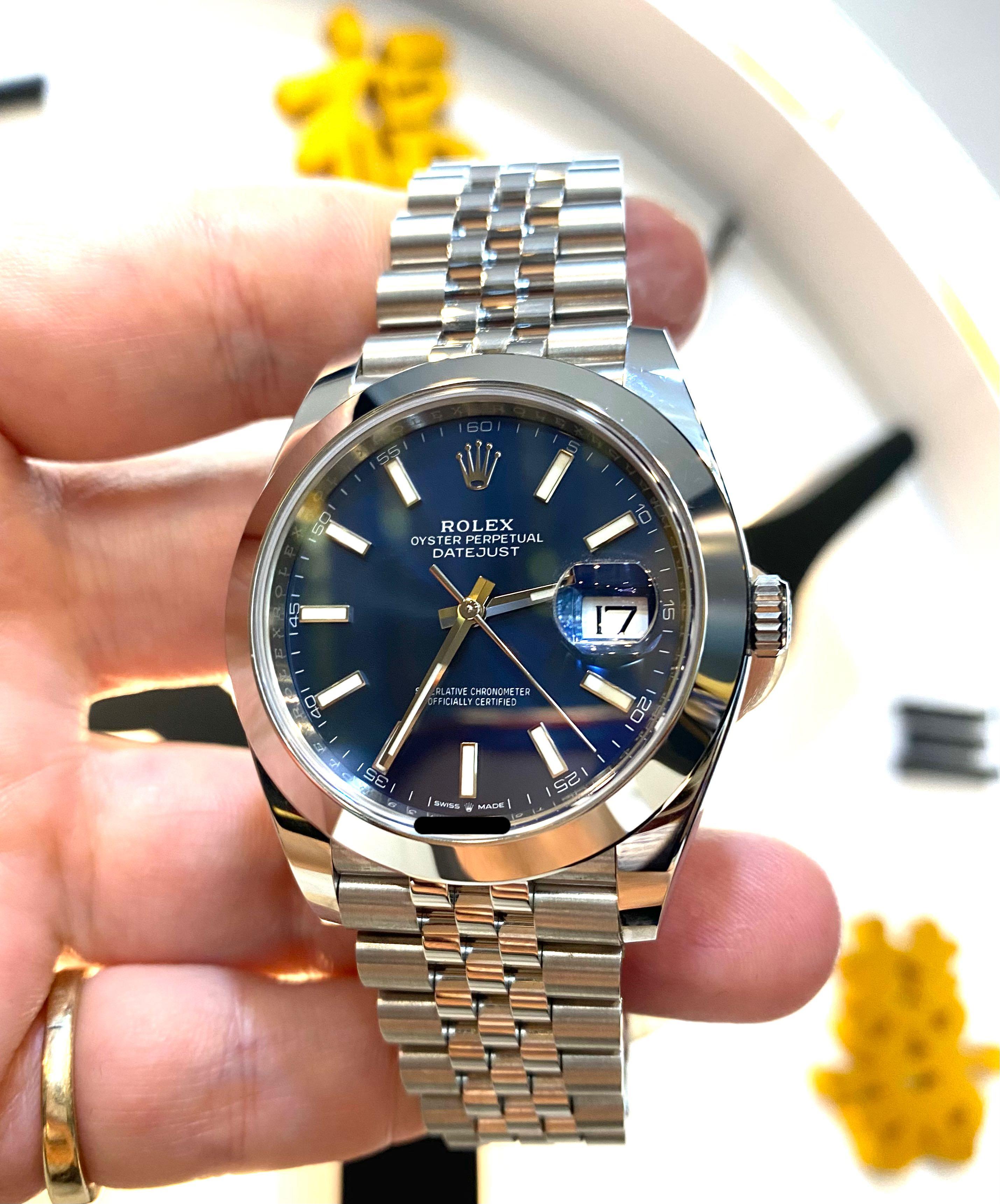 Rolex 126300 datejust 41mm jubilee blue, Luxury, Watches on Carousell