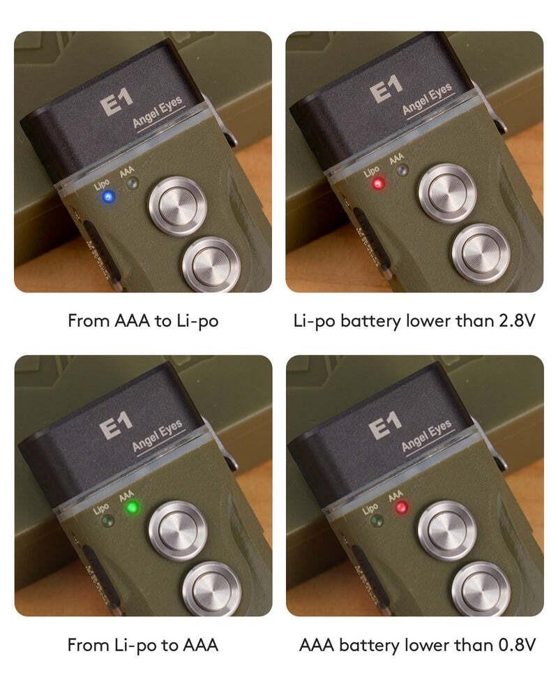 Rovyvon Angel Eyes E1 混能 USB-C AAA 匙扣燈, 運動產品, 行山及露營 - Carousell