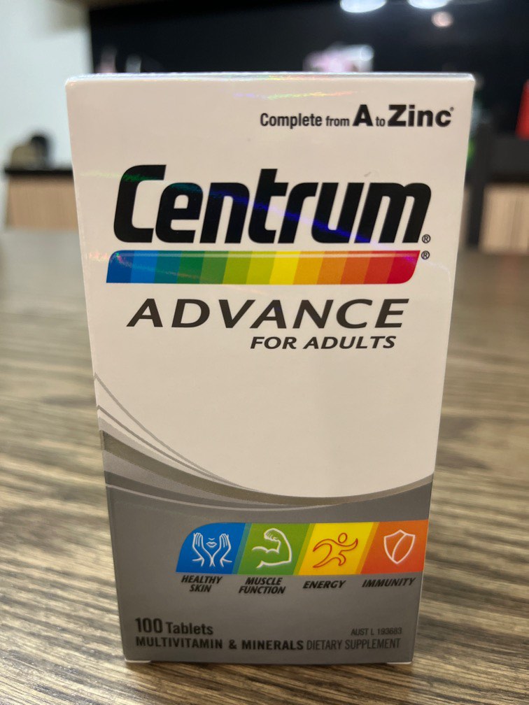 Sealed Centrum Advance 100s, Health & Nutrition, Health Supplements ...