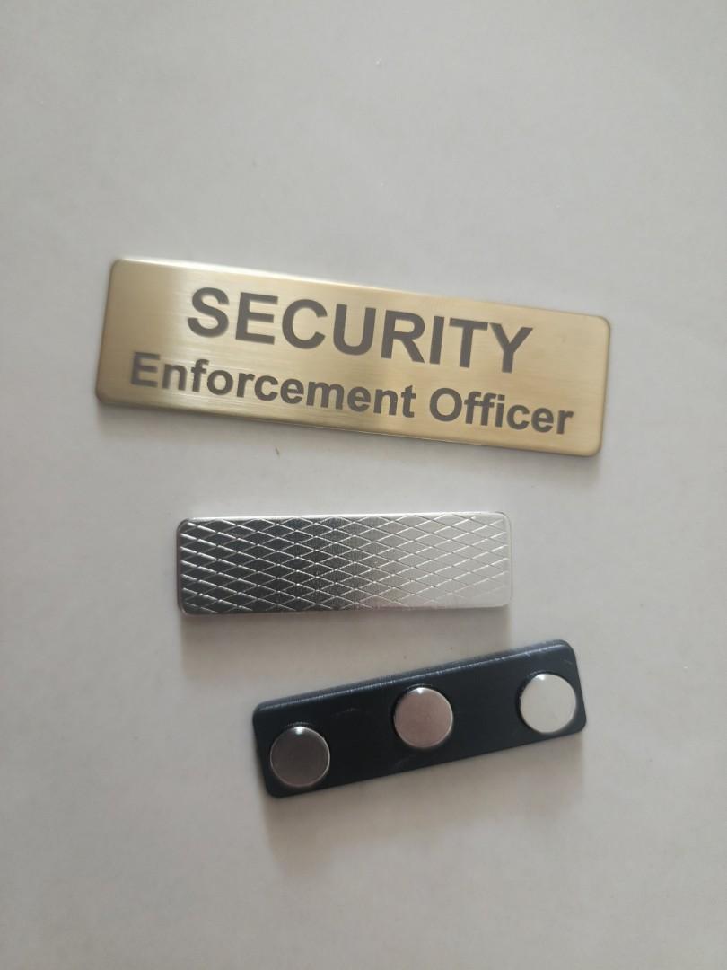 SECURITY Magnetic Badges, Hobbies & Toys, Stationery & Craft, Craft ...