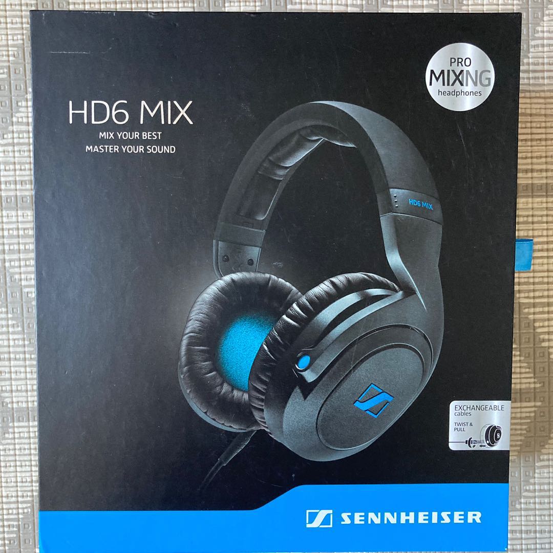 sennheiser hd 6 mix hd6 headphone 耳機 聲音冇問題 原價2399有單 舊同後備earcushion全爆 有盒 ...