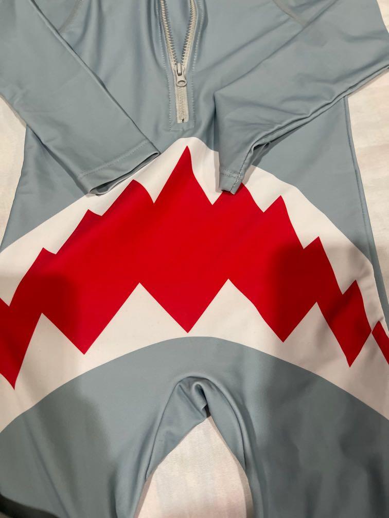 Shark full body rash guard, Babies & Kids, Babies & Kids Fashion on ...