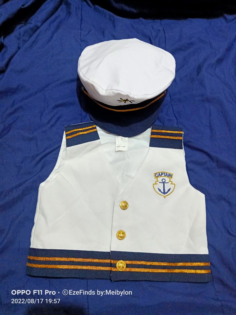 Ship Captain Sailor Seaman Costume for Kids, Babies & Kids, Babies ...