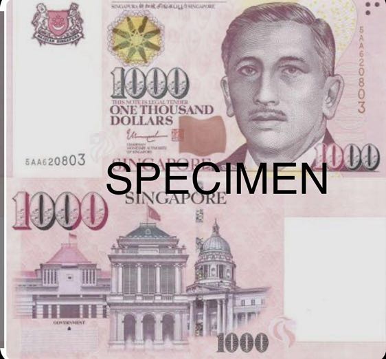 Singapore Banknotes 1k 1000, Hobbies & Toys, Memorabilia & Collectibles ...