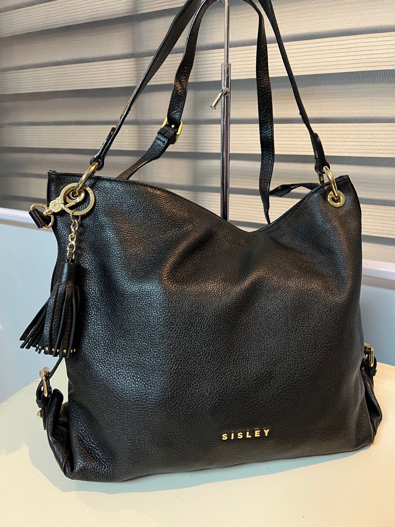 Sisley Leather 2 way Bag, Luxury, Bags & Wallets on Carousell