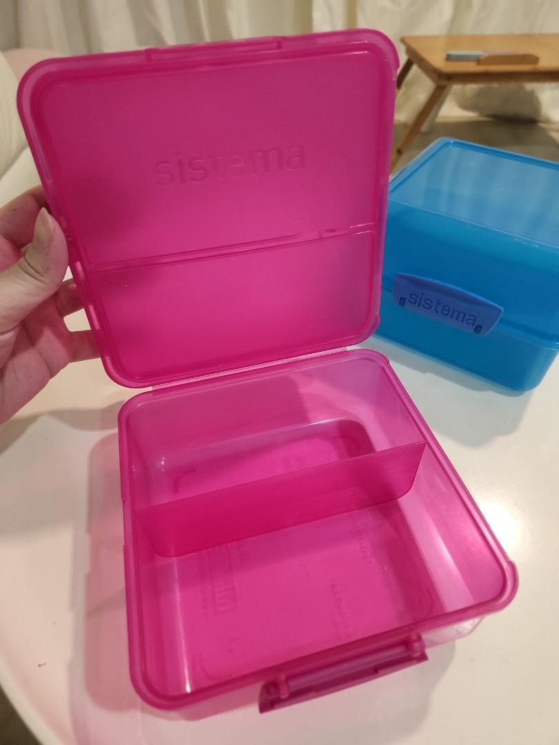 Sistema lunch box (pink & blue), Furniture & Home Living, Kitchenware ...