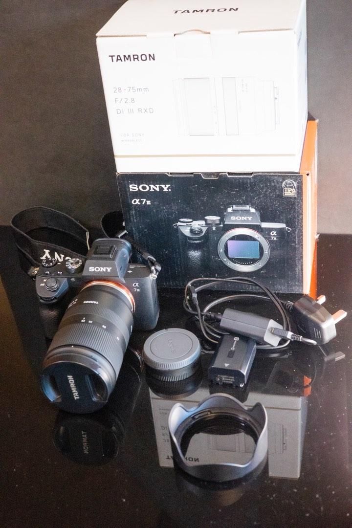 Sony A73 A7iii 連 Tamron 28-75mm 2.8 香港行貨 完美無瑕 全套有盒, 攝影器材, 相機 - Carousell