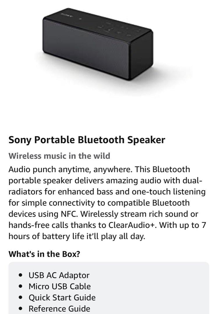 Sony SRS-X3 Bluetooth Wireless Speaker, Audio, Soundbars, Speakers ...