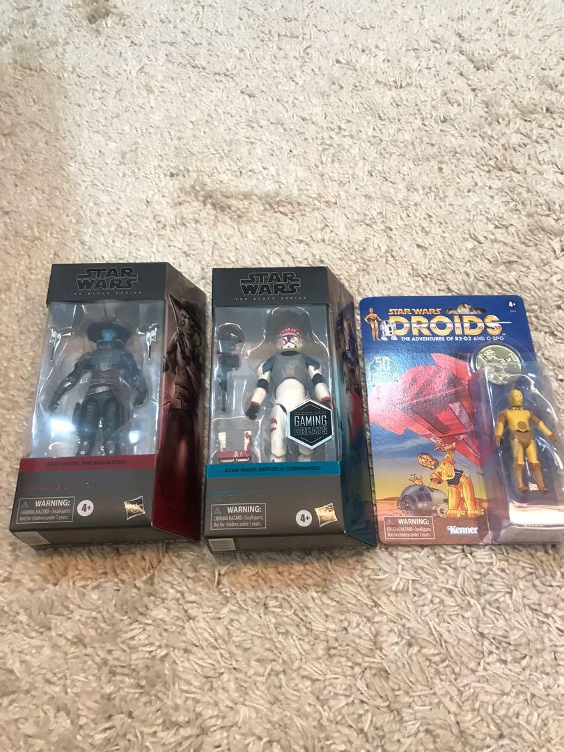 Star Wars Black Series Cad Bane, Republic Commando and C3P0, Hobbies ...