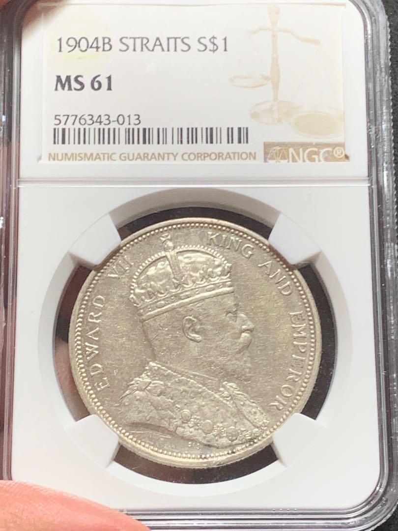 Straits Settlements: 1904 Dollar (NGC 61), Hobbies & Toys, Memorabilia & Collectibles, Currency ...