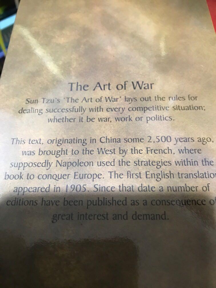Sun Tsu- The art of war, Hobbies & Toys, Books & Magazines, Assessment ...