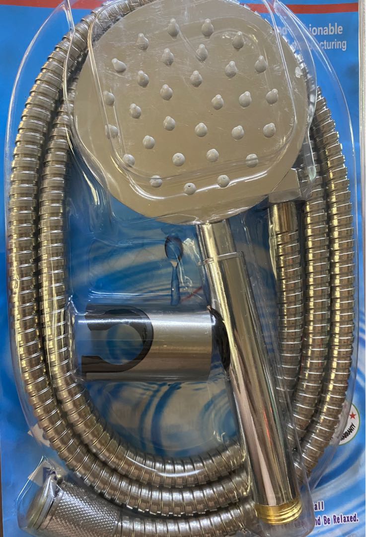 Telephone shower set Chrome, Furniture & Home Living, Bathroom ...