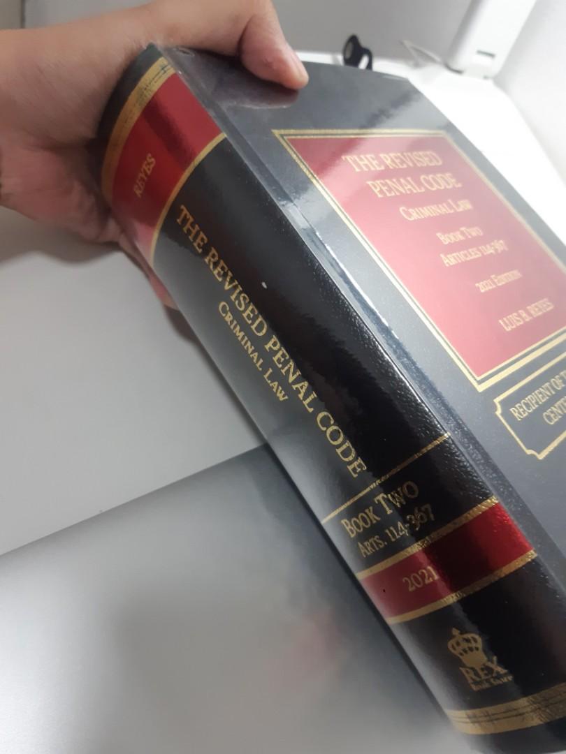 The Revised Penal Code Book 2: Criminal Law 2021 by Luis B. Reyes ...
