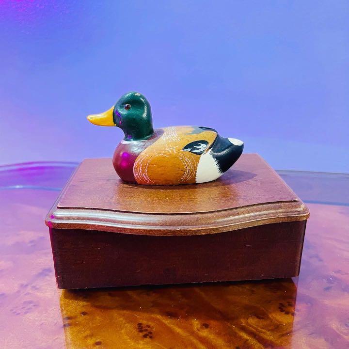 VINTAGE WOODEN MALLARD DUCK FORTUNATE DECOY DESIGNED BY ROSIER CARD ...