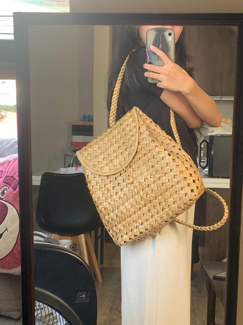 Woven Bayong Backpack, Women's Fashion, Bags & Wallets, Backpacks on ...