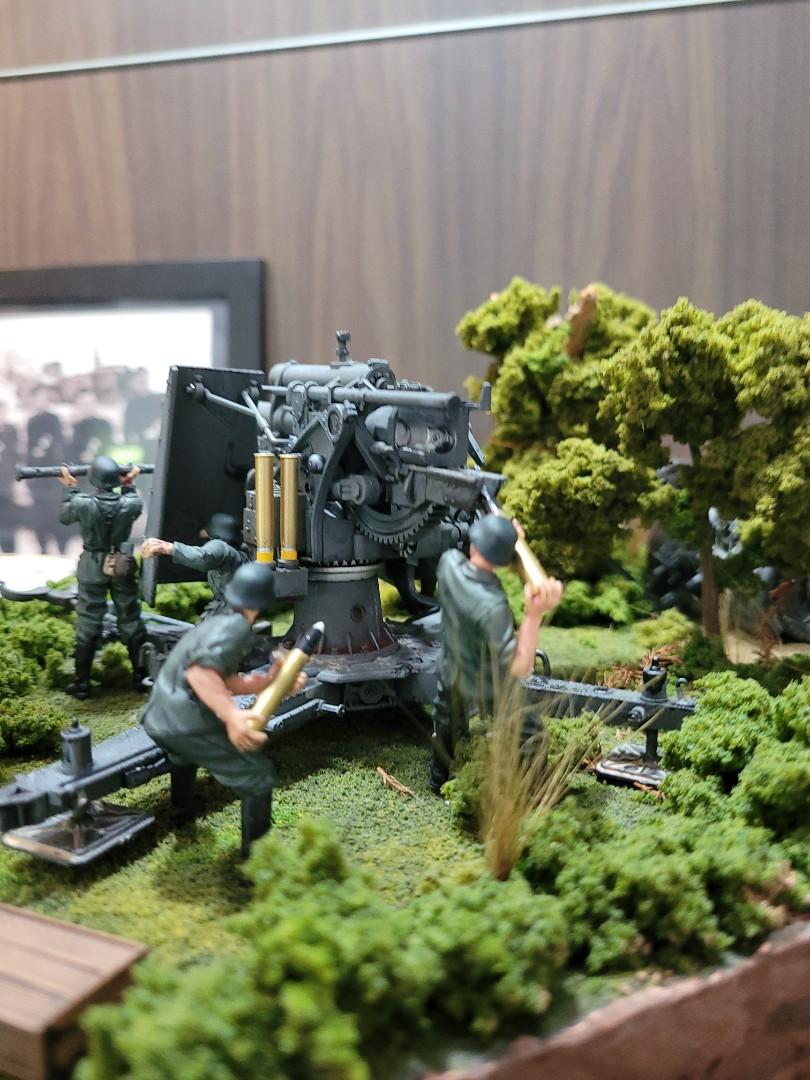 WWII 1/35 Scale German Defensive Position Diaroma. FLAK 8.8cm Forces of ...