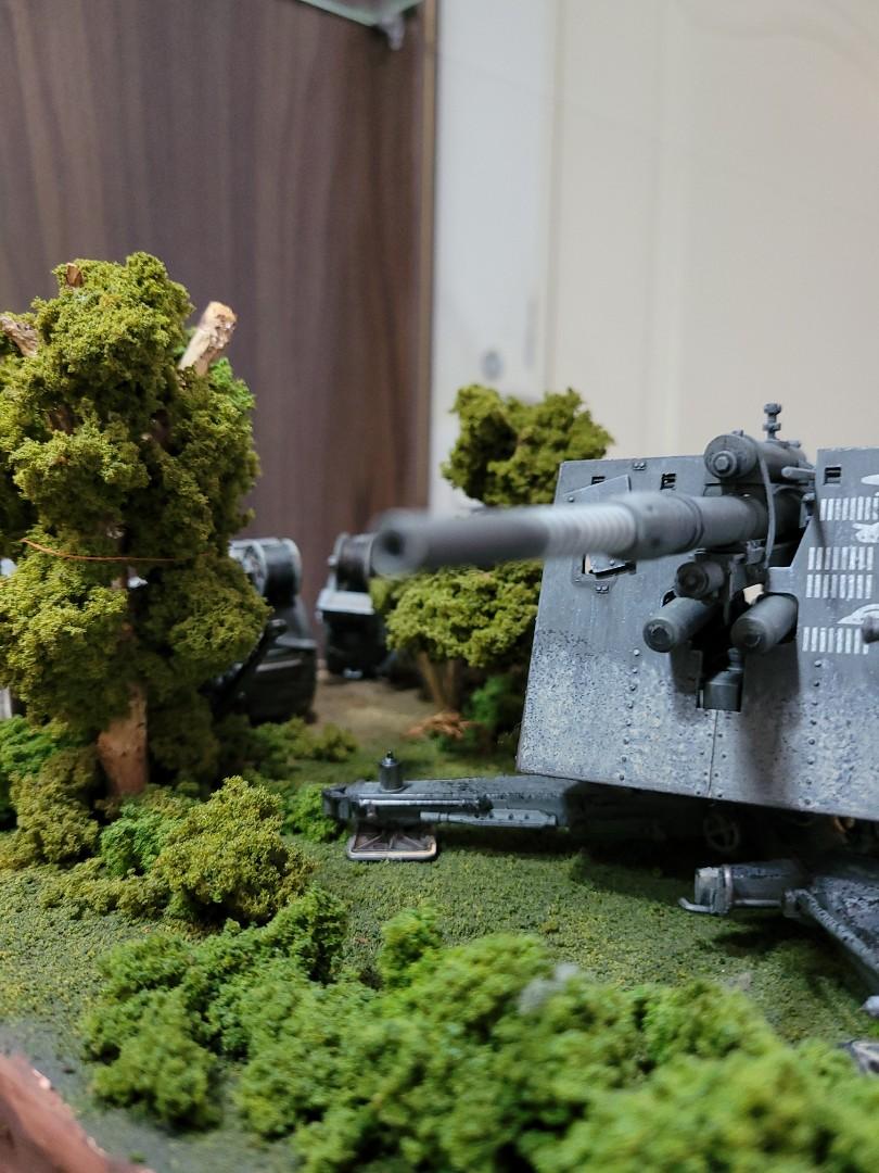 WWII 1/35 Scale German Defensive Position Diaroma. FLAK 8.8cm Forces of ...