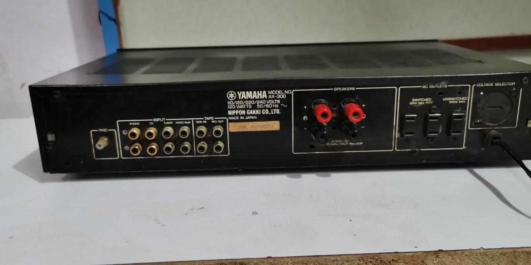 YAMAHA NATURAL SOUND STEREO AMPLIFIER MODEL:AX-300, 音響器材, Soundbar、揚聲器 ...