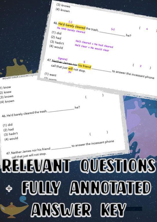 PSLE Grammar Practice Questions + A Fully Annotated Answer Key (Primary ...