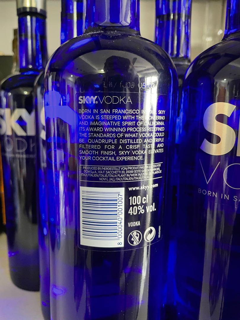1L SKYY Vodka premium better than Absolut 1000ml, Food & Drinks ...