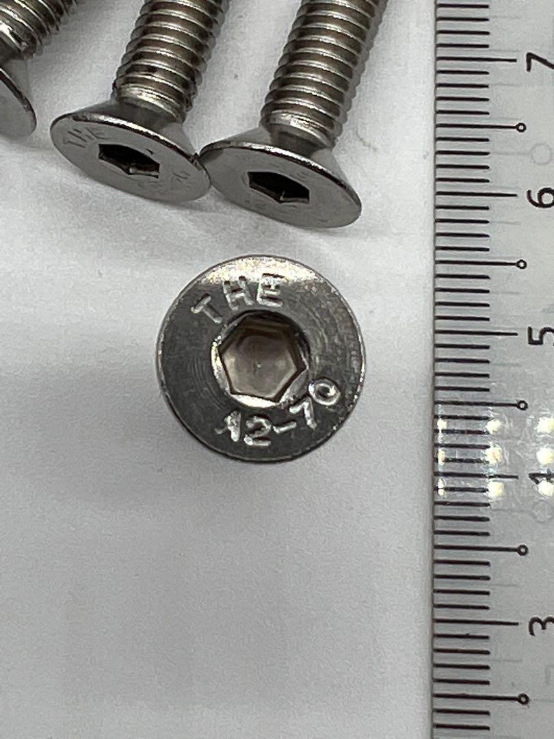 4x Stainless Steel M6 Countersink Socket Screws, Furniture & Home ...