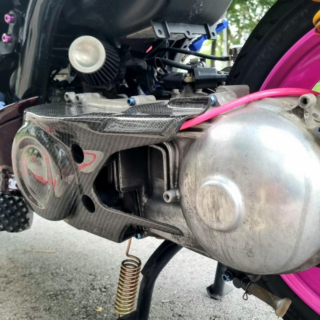 Aerox v1 custom cvt cover carbon fiber, Motorcycles, Motorcycle ...