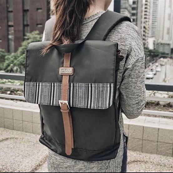 AKABA Sencillo Backpack in Black and White Sinaluan Weave, Men's ...