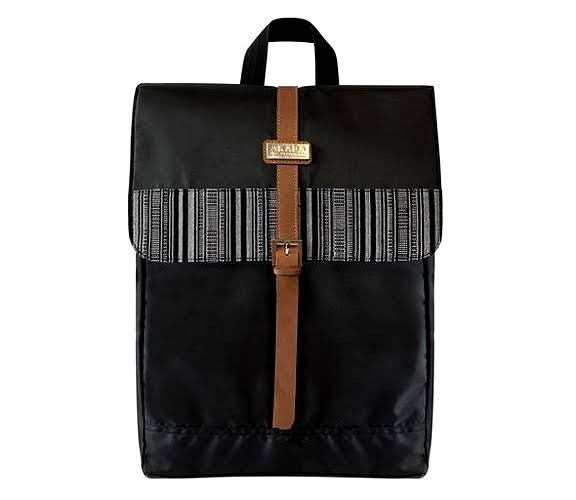 AKABA Sencillo Backpack in Black and White Sinaluan Weave, Men's ...