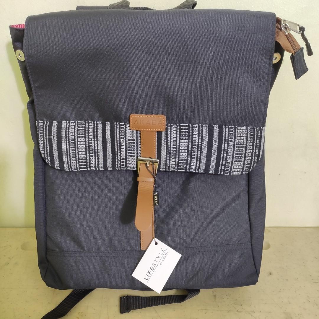 AKABA Sencillo Backpack in Black and White Sinaluan Weave, Men's ...